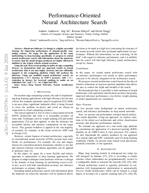 (PDF) Performance-Oriented Neural Architecture Search