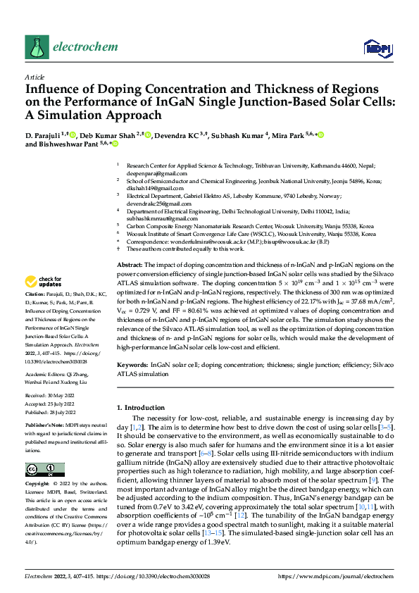 (PDF) Influence of Doping Concentration and Thickness of Regions on the ...