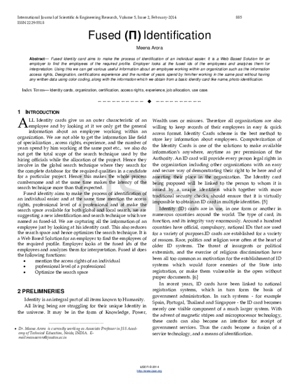 (PDF) Fused (Π) Identification