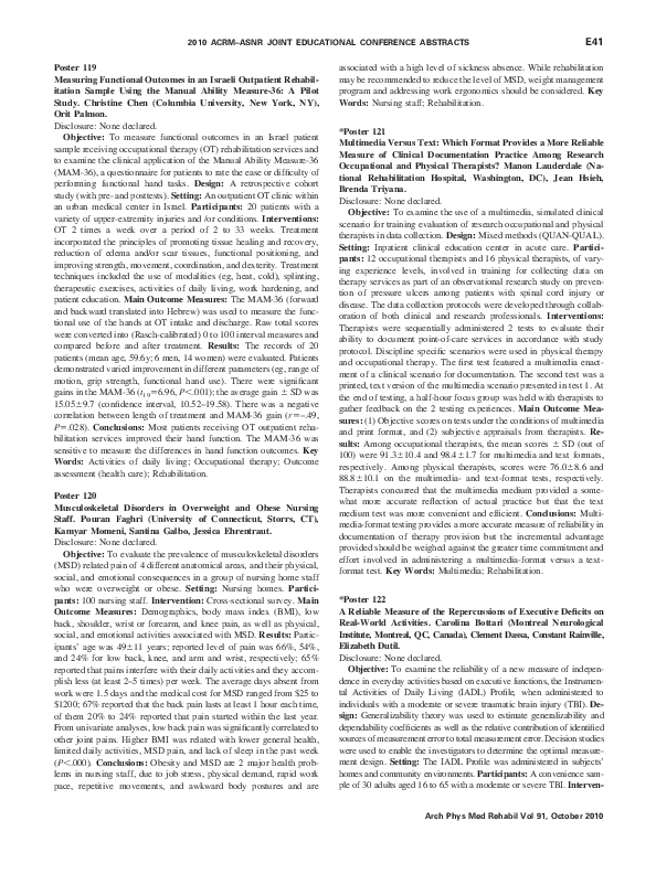 (PDF) Poster 120: Musculoskeletal Disorders in Overweight and Obese ...