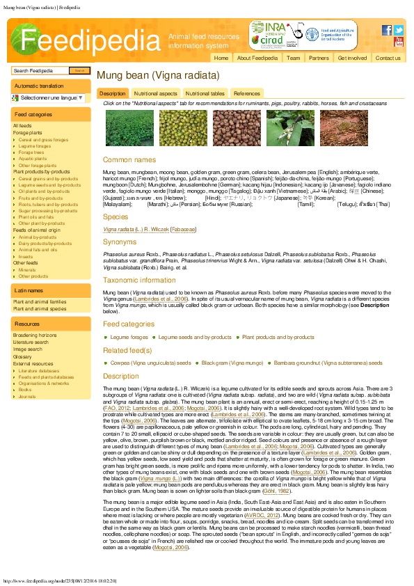 (PDF) Mung bean (Vigna radiata)