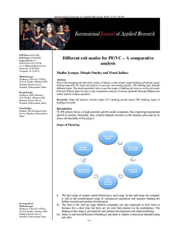 (PDF) Different exit modes for PE/VC – A comparative analysis
