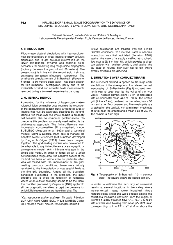 (PDF) Influence of a small-scale topography on the dynamics of atmospheric boundary layer flows ...