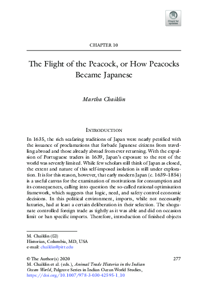 (PDF) The Flight Of The Peacock Or How Peacocks Became Japanese