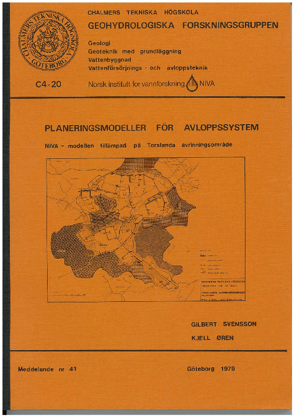 (PDF) Planeringsmodeller för avloppssystem - Niva - Modellen tillämpad ...