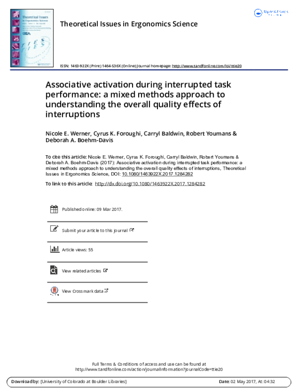 (PDF) Associative activation during interrupted task performance: a ...
