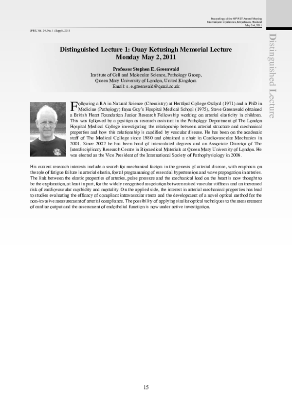 (PDF) Distinguished Lecture 1: Ouay Ketusingh Memorial Lecture