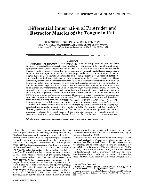 (PDF) Differential innervation of protruder and retractor muscles of ...
