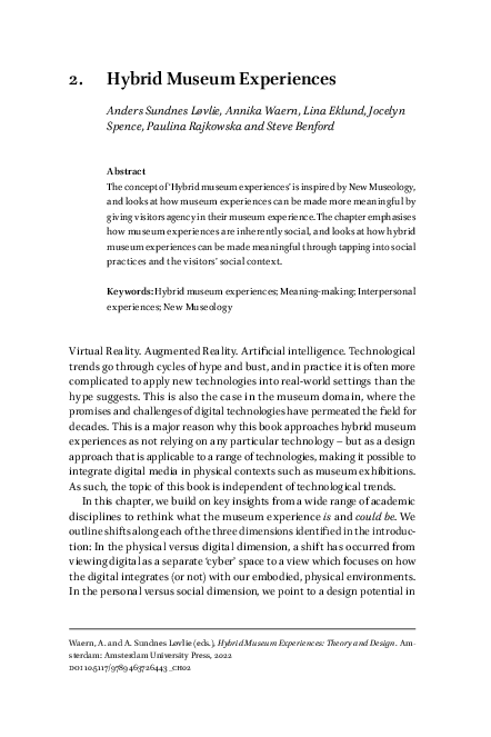 (PDF) 2. Hybrid Museum Experiences