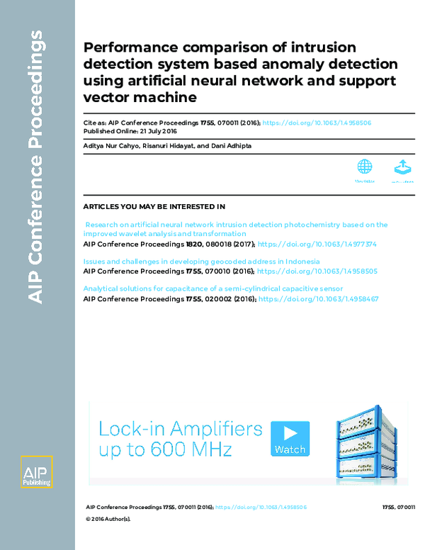 (PDF) Performance comparison of intrusion detection system based ... (PDF) Performance comparison of intrusion detection system based ...