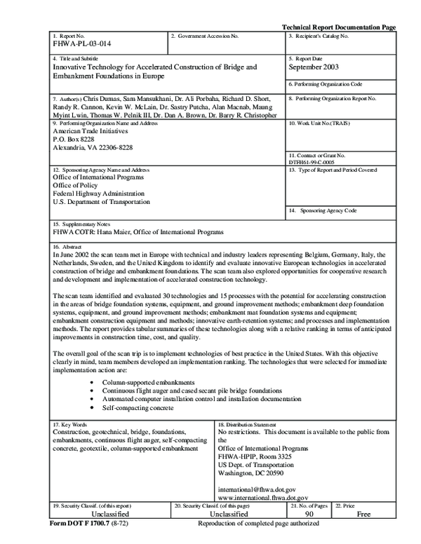 (PDF) Innovative Technology for Accelerated Construction of Bridge and ...