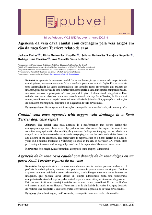 (PDF) Agenesia da veia cava inferior com drenagem pela veia ázigos em ...