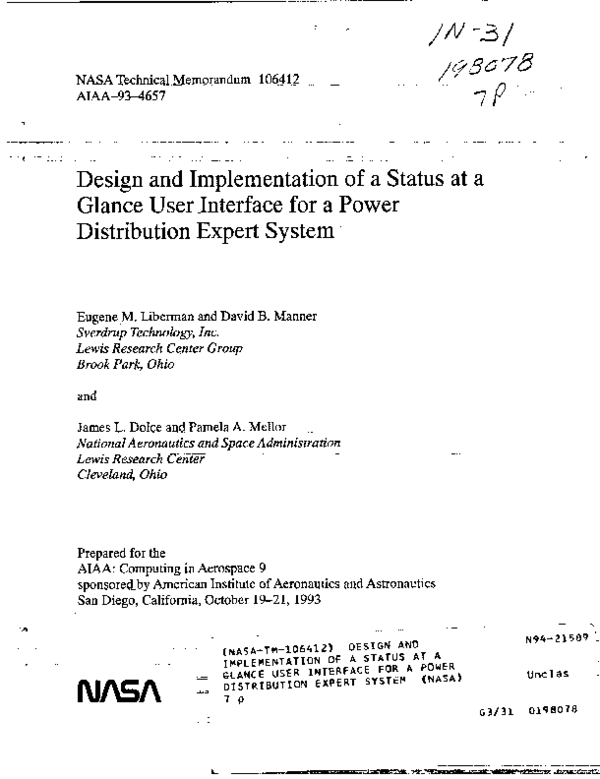(PDF) Design and implementation of a status at a glance user interface for a power distribution ...