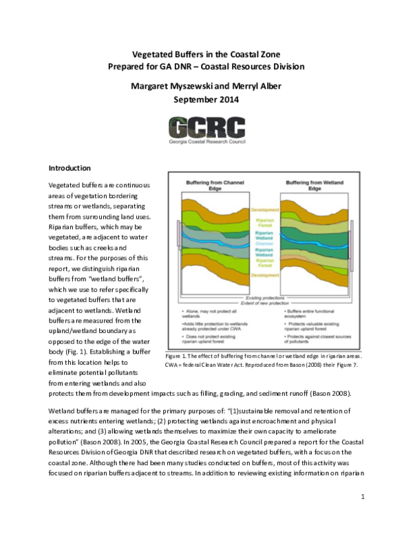 (PDF) Vegetated Buffers in the Coastal Zone