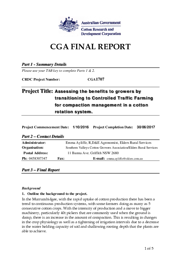 (PDF) Assessing the Benefits to Growers by Transitioning to Controlled ...