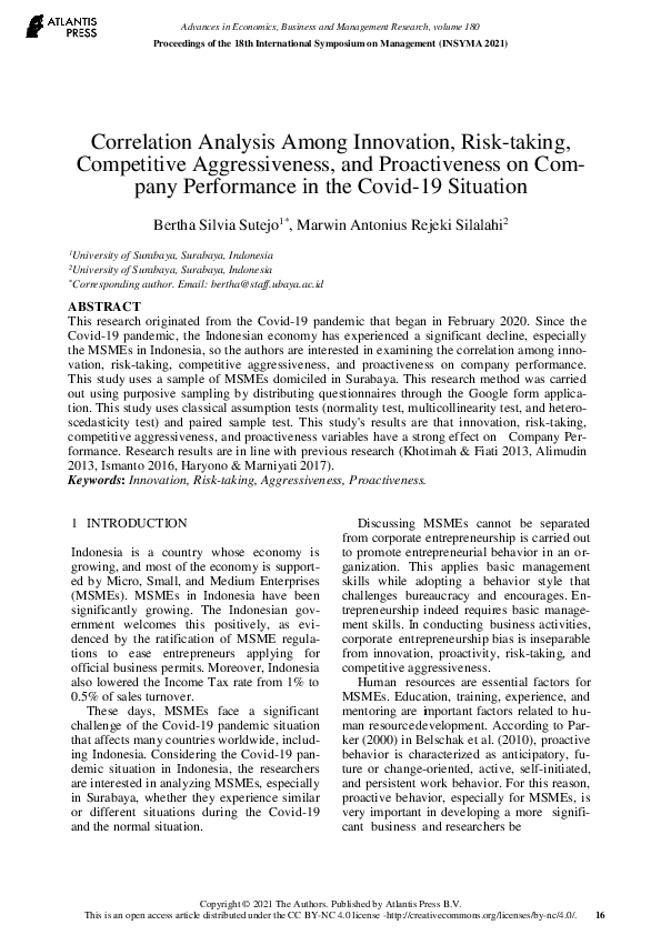 (PDF) Correlation Analysis Among Innovation, Risk-taking, Competitive Aggressiveness, and ...