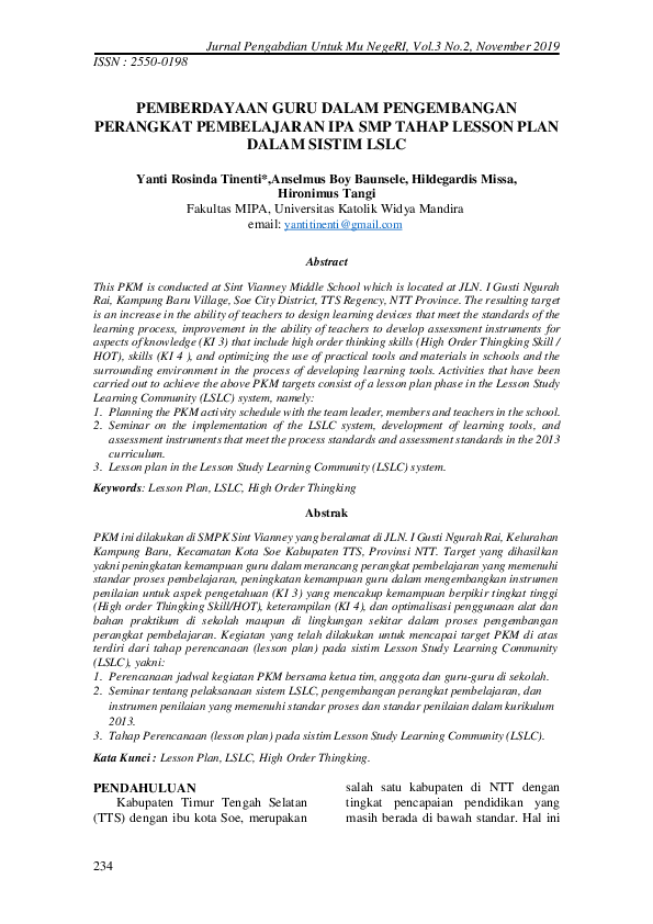 (PDF) Pemberdayaan Guru Dalam Pengembangan Perangkat Pembelajaran Ipa ...