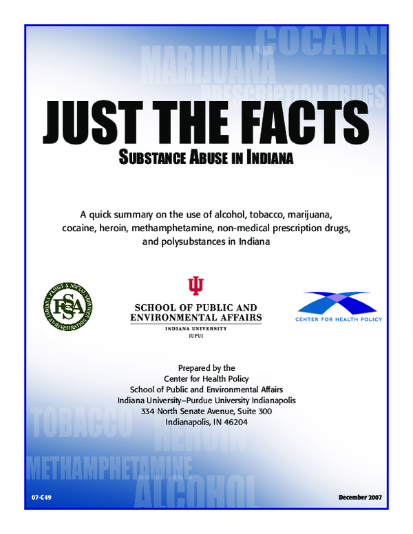(PDF) Just the Facts: Substance Abuse in Indiana | Marion Greene ...