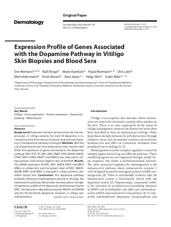 (PDF) Expression Profile of Genes Associated with the Dopamine Pathway ...