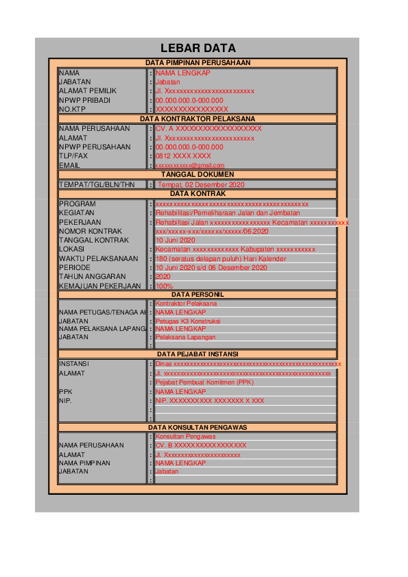 (PDF) FORMAT LAPORAN PENERAPAN RKK