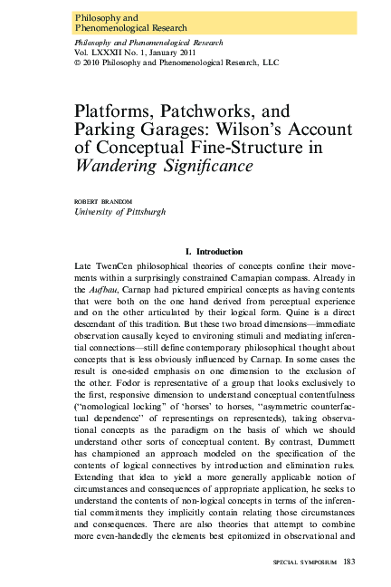 (PDF) Platforms, Patchworks, and Parking Garages: Wilson’s Account of Conceptual Fine-Structure ...