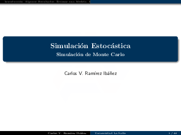 (PDF) Simulación de Monte Carlo
