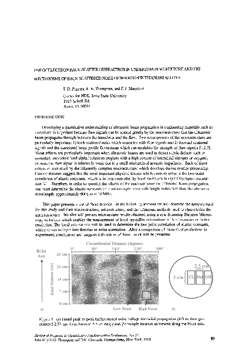 (PDF) Use of Electron Backscatter Diffraction in Understanding Texture and the Mechanisms of ...