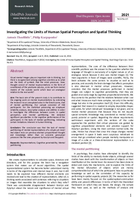 (PDF) Investigating the Limits of Human Spatial Perception and Spatial ...