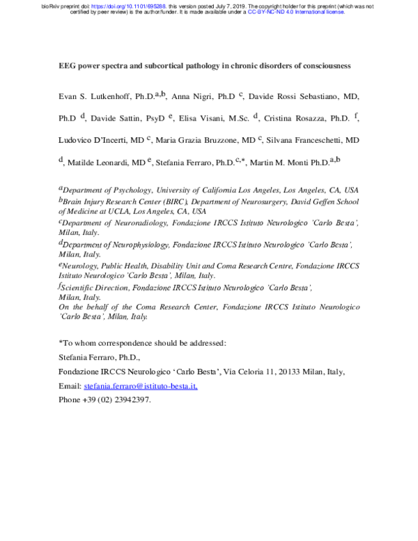 (PDF) EEG power spectra and subcortical pathology in chronic disorders ...