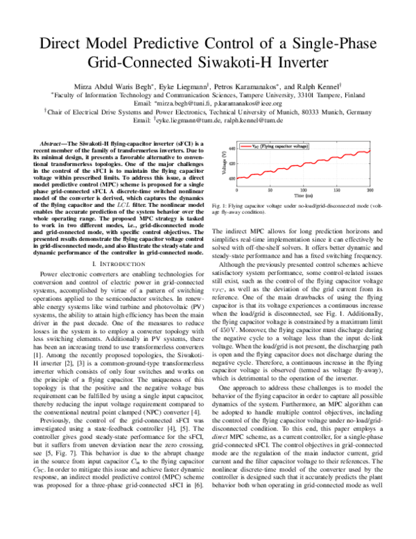 (PDF) Direct Model Predictive Control of a Single-Phase Grid-Connected ...