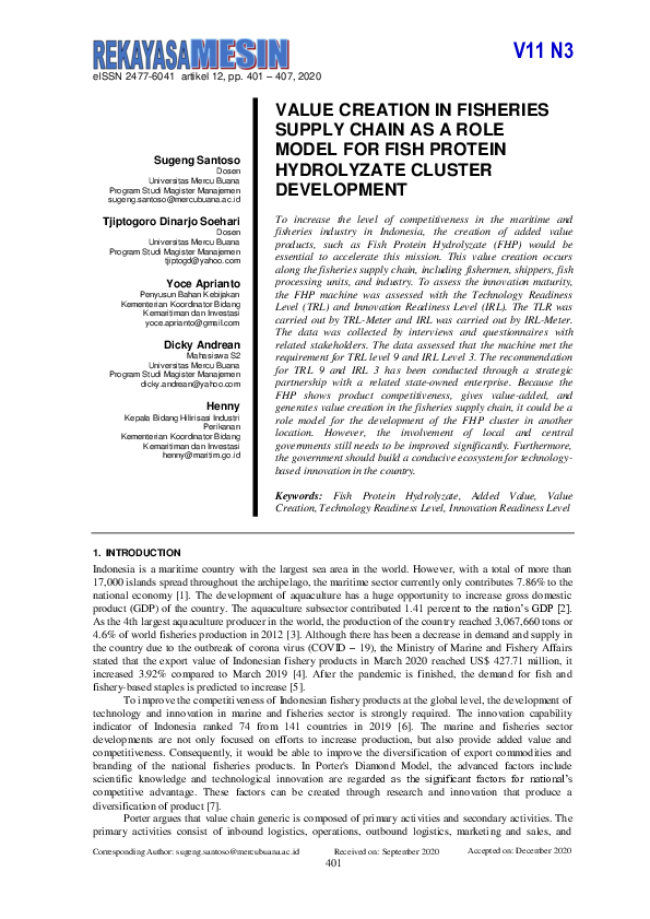 (PDF) Value Creation in Fisheries Supply Chain as A Role Model for Fish ...