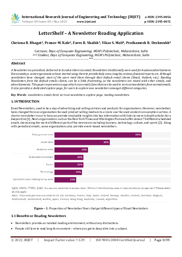(PDF) LetterShelf -A Newsletter Reading Application