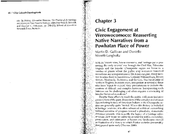 (PDF) Civic Engagement at Werowocomoco: Reasserting Native Narratives ...