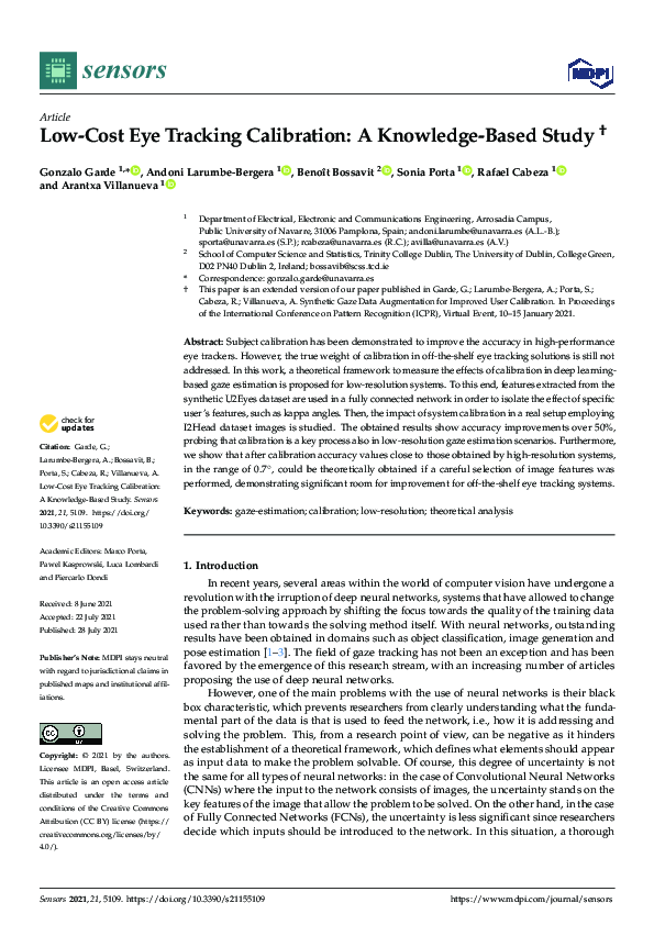 (PDF) Low-Cost Eye Tracking Calibration: A Knowledge-Based Study
