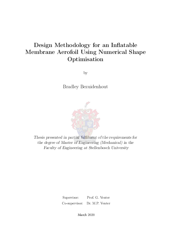 (PDF) Design methodology for an inflatable membrane aerofoil using numerical shape optimisation