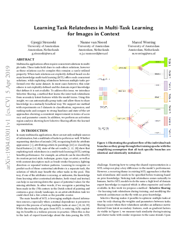 Pdf Learning Task Relatedness In Multi Task Learning For Images In Context 3350