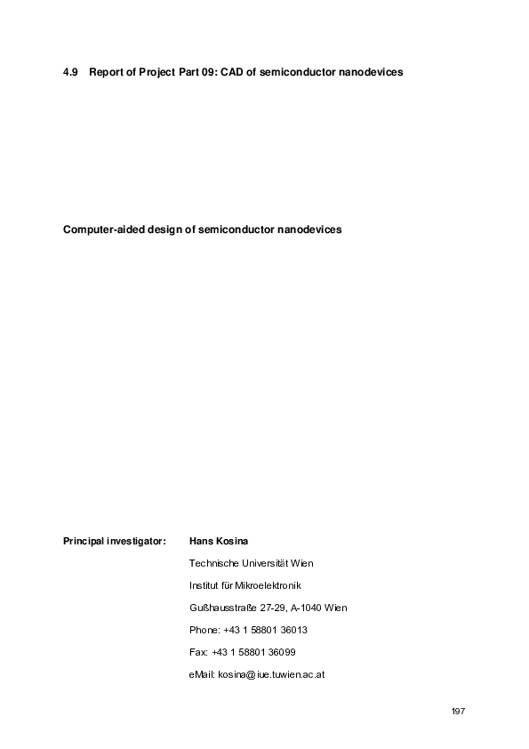 (PDF) Report of Project Part 09 : CAD of semiconductor nanodevices ...