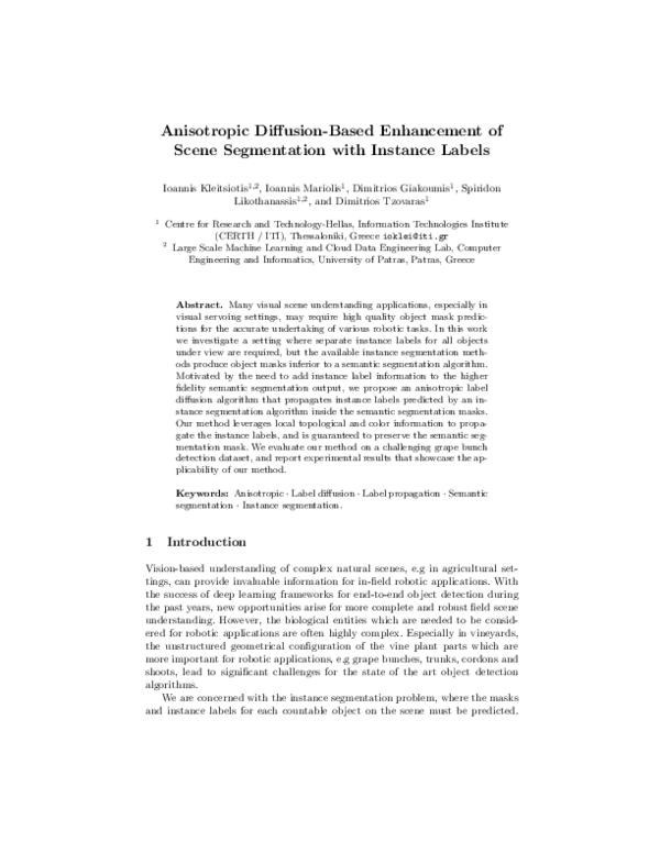 (PDF) Anisotropic Diffusion-Based Enhancement of Scene Segmentation ...