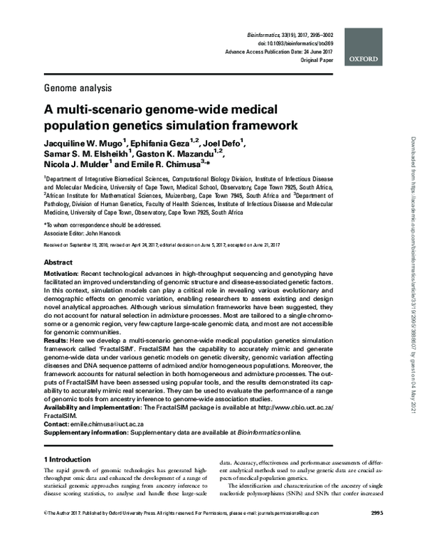 (PDF) A multi-scenario genome-wide medical population genetics ...