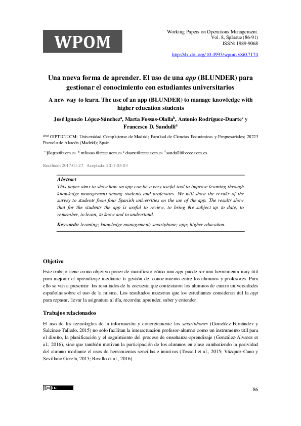 (PDF) Una nueva forma de aprender. El uso de una app(BLUNDER) para ...