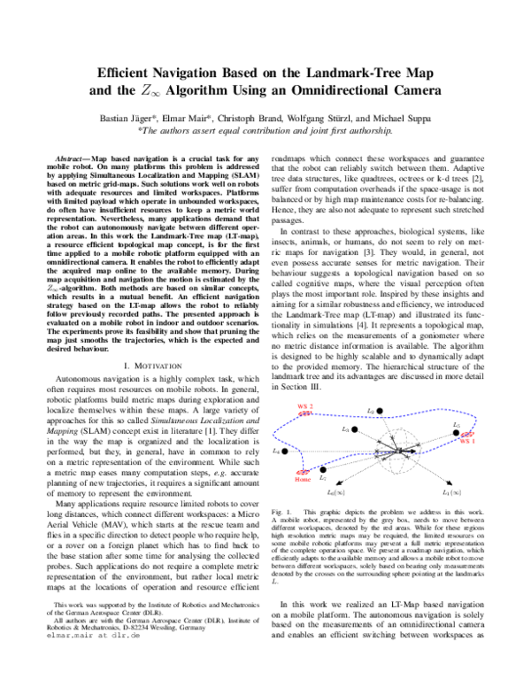 Pdf Efficient Navigation Based On The Landmark Tree Map And The Z ∞ 3639