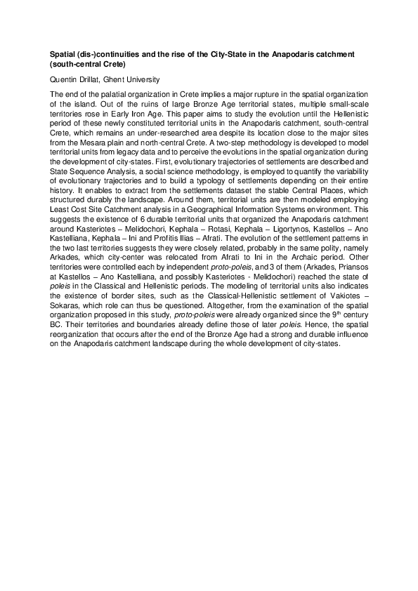 (PDF) Spatial (dis-)continuities and the rise of the City-State in the ...