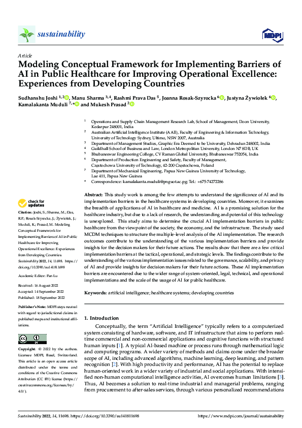 (PDF) Modeling Conceptual Framework for Implementing Barriers of AI in Public Healthcare for ...