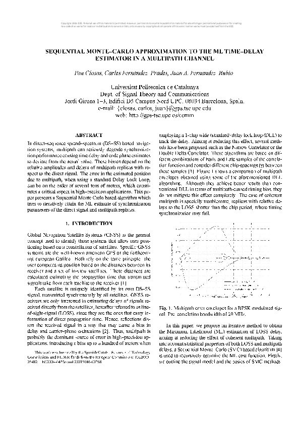 (PDF) Sequential Monte-Carlo Approximation to the ML Time-Delay ...