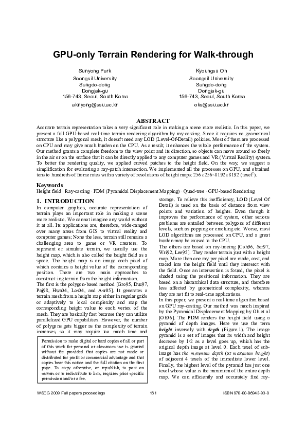 (PDF) GPU-only Terrain Rendering for Walk-through