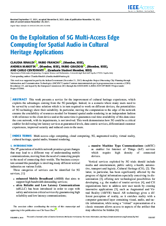 (PDF) On the Exploitation of 5G Multi-Access Edge Computing for Spatial ...