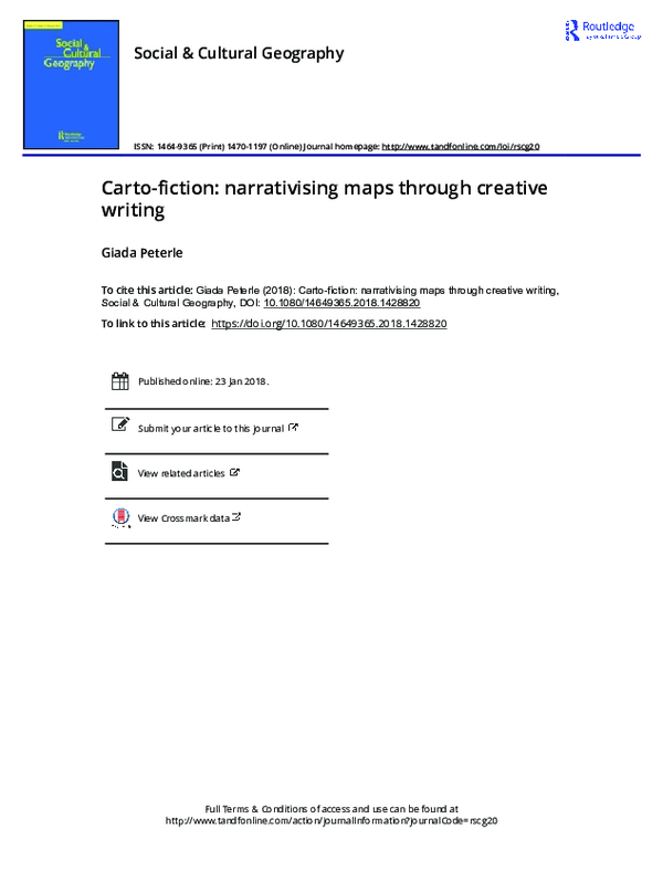 (PDF) Carto-fiction: narrativising maps through creative writing