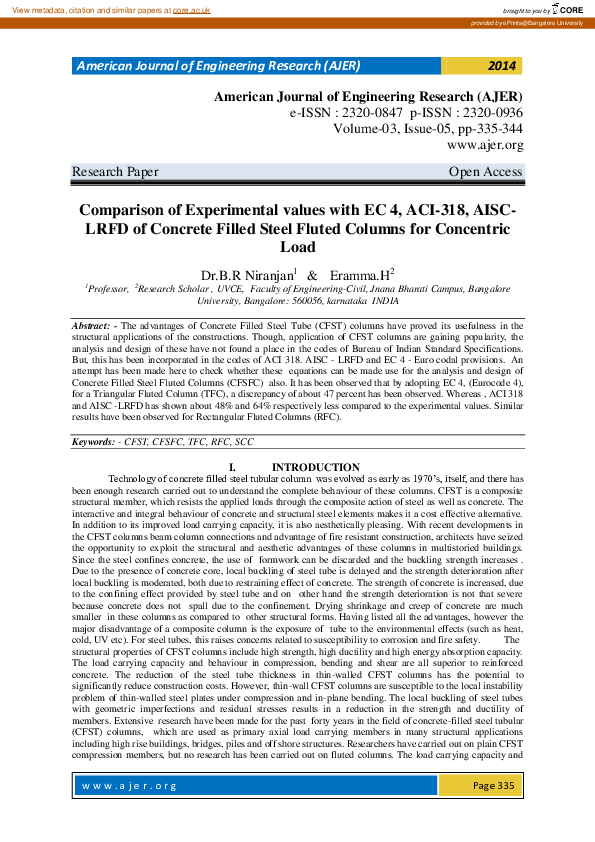 (PDF) Design Comparison of CFST and CFSFC Columns