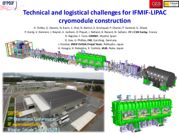 (PDF) Technical and Logistical Challenges for IFMIF-LIPAC Cryomodule Construction
