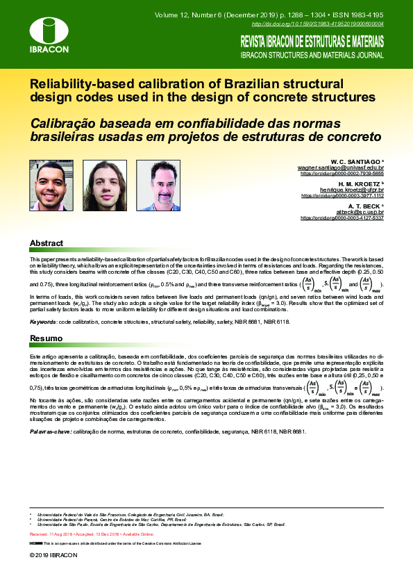 (PDF) Reliability-based calibration of Brazilian structural design codes used in the design of ...